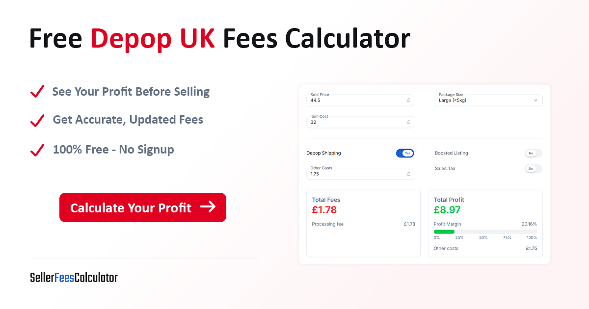 Depop UK Fee Calculator - Accurate Fee Breakdown