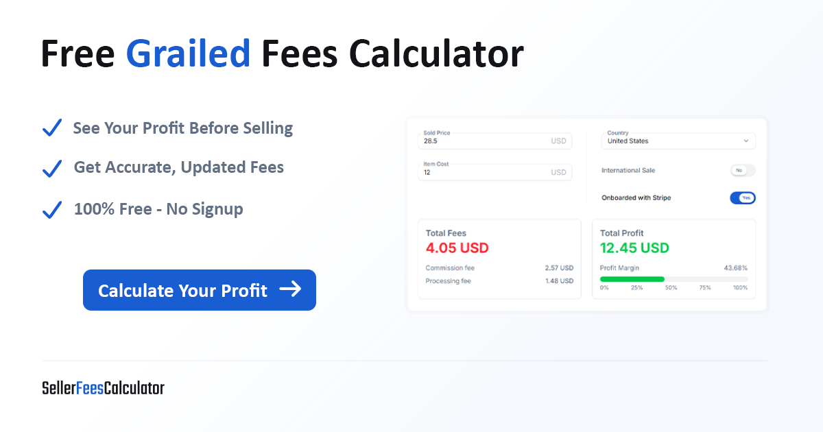 Grailed Fee Calculator - Accurate Fee Breakdown