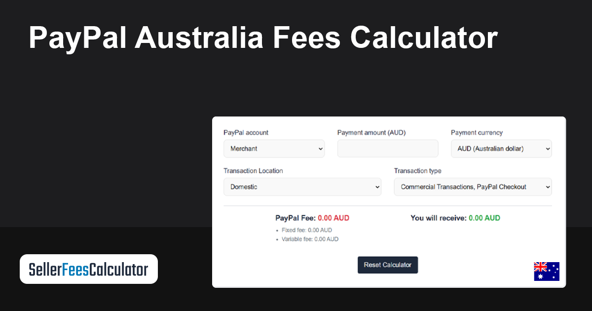 PayPal Australia Fee Calculator - Accurate Fee Breakdown